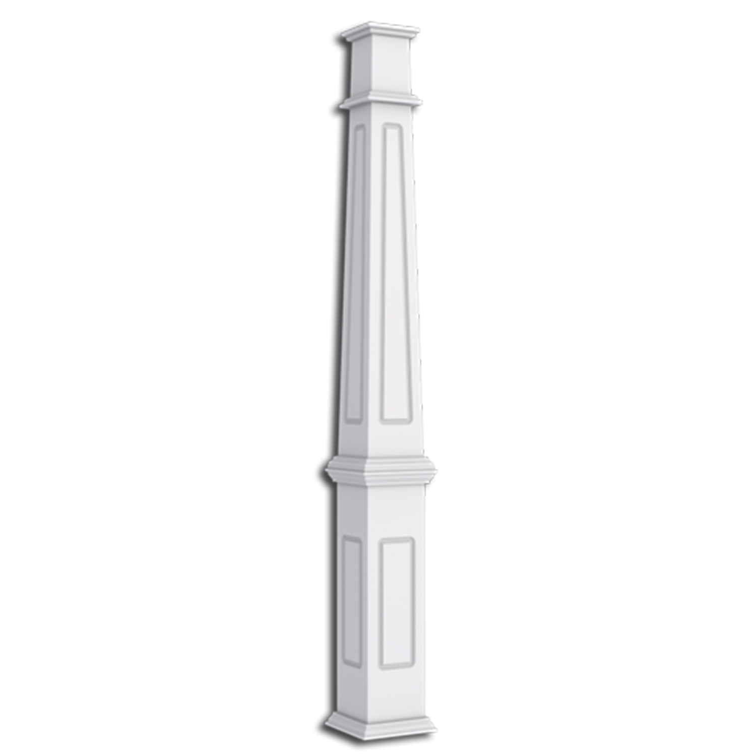 * 10″ H: 60″ @ 96″ PVC TAPERED POST – Replico